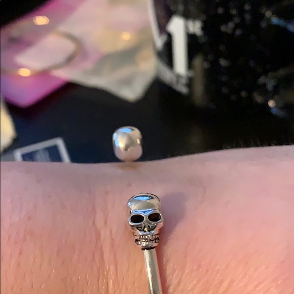 Jewelry | Silver Skull Bangle | Poshmark